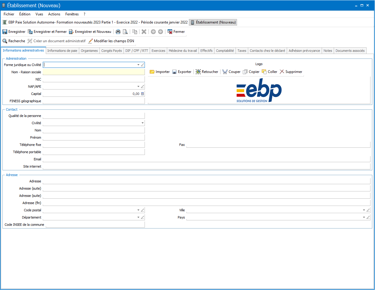 Etablissements – EBP DPSD